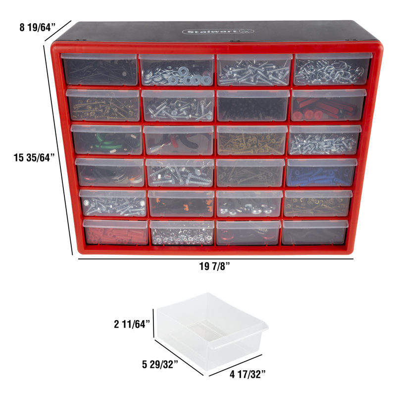 Stalwart Plastic Drawers Organizer -Compartment Storage for Hardware ...