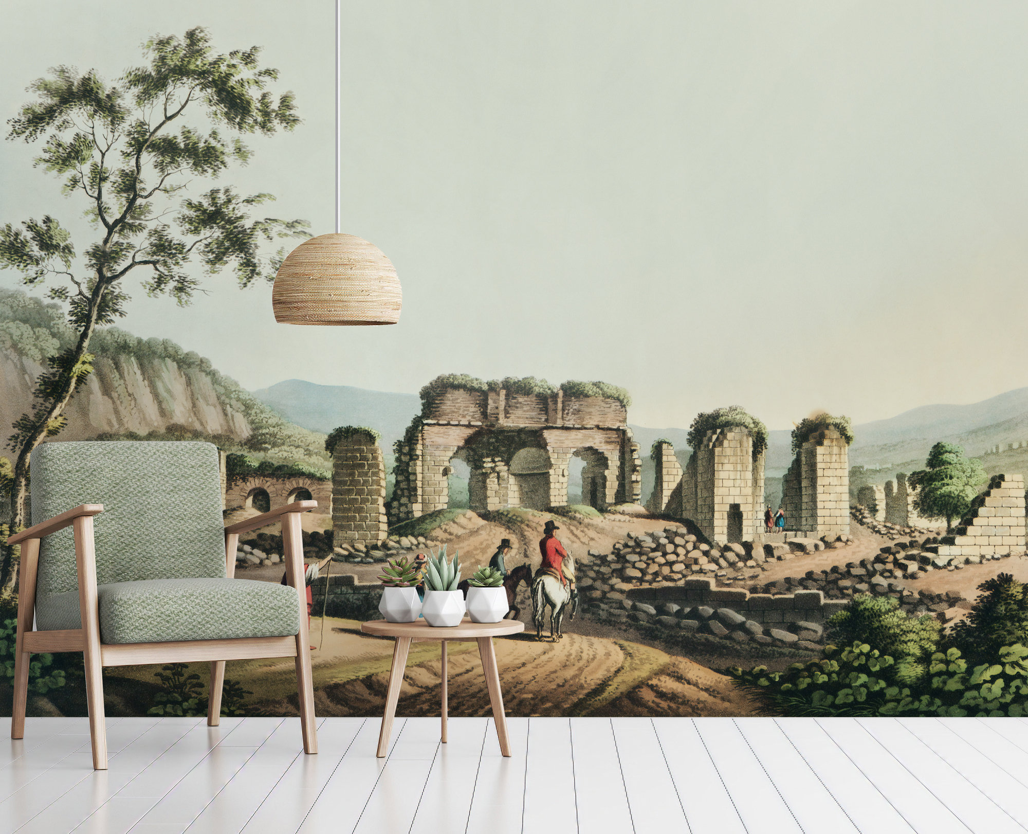 Union Rustic Vintage Rural Landscape Scenic View Historical Ruin ...