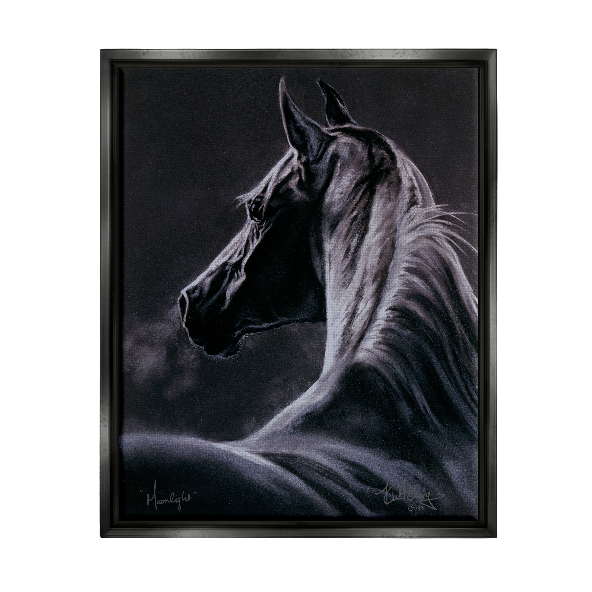 Union Rustic Kaylub Moonlit Horse Portrait Framed On Canvas by Spirit ...