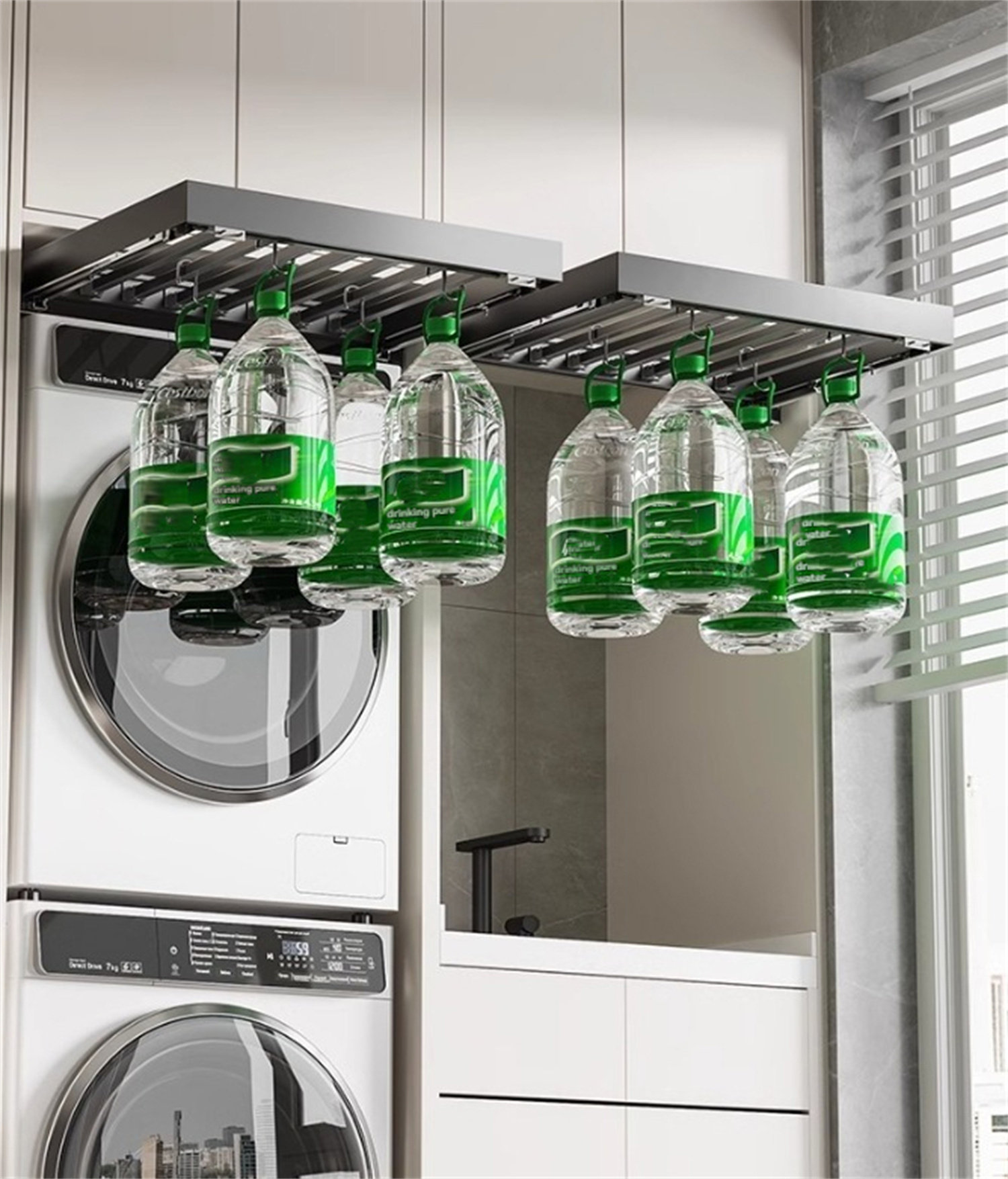 Meta Tarmor Hidden Retractable Clothes Drying Rack With Pull-Out ...