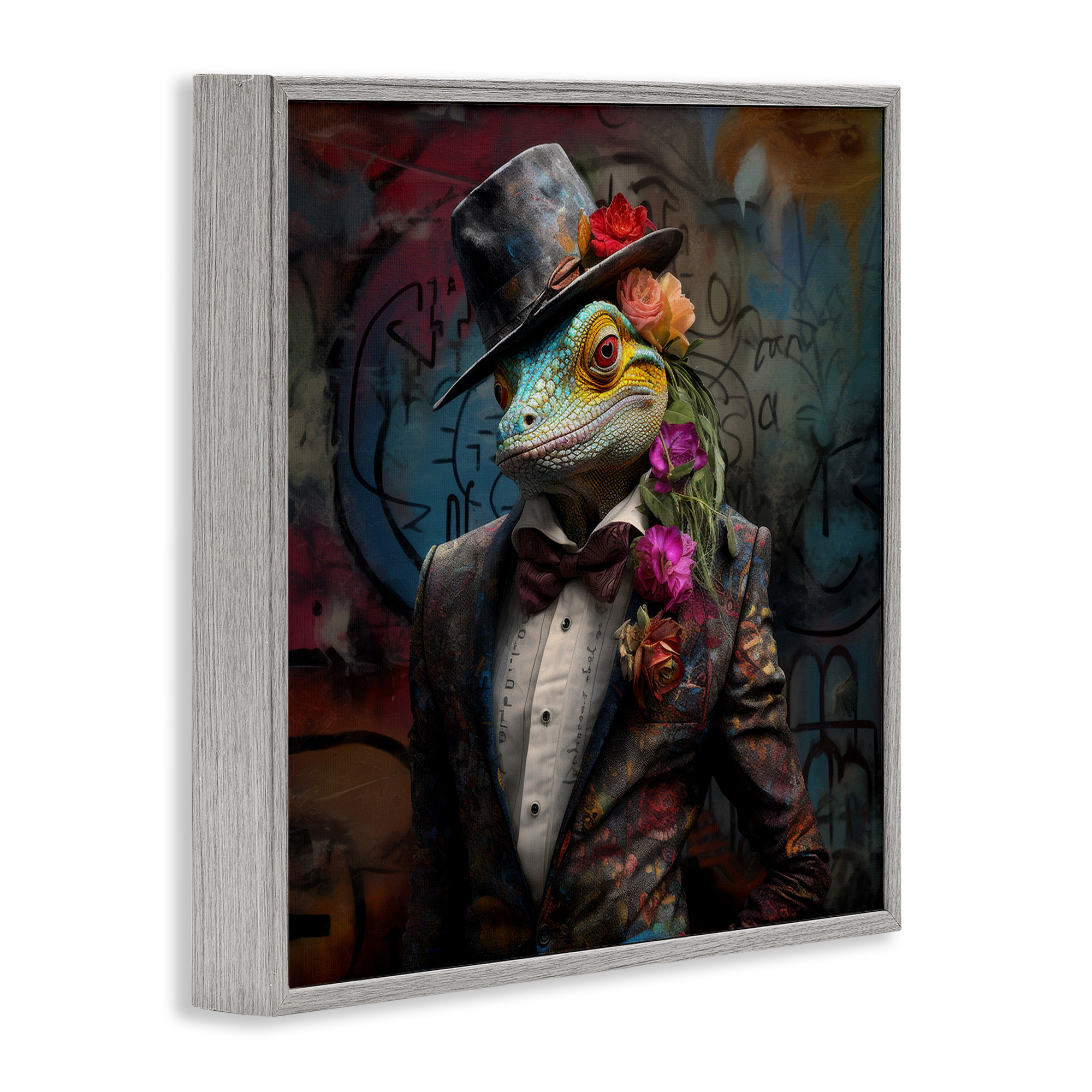 Stupell Industries Urban Graffiti Lizard Giclee Art by Lazar Studio ...