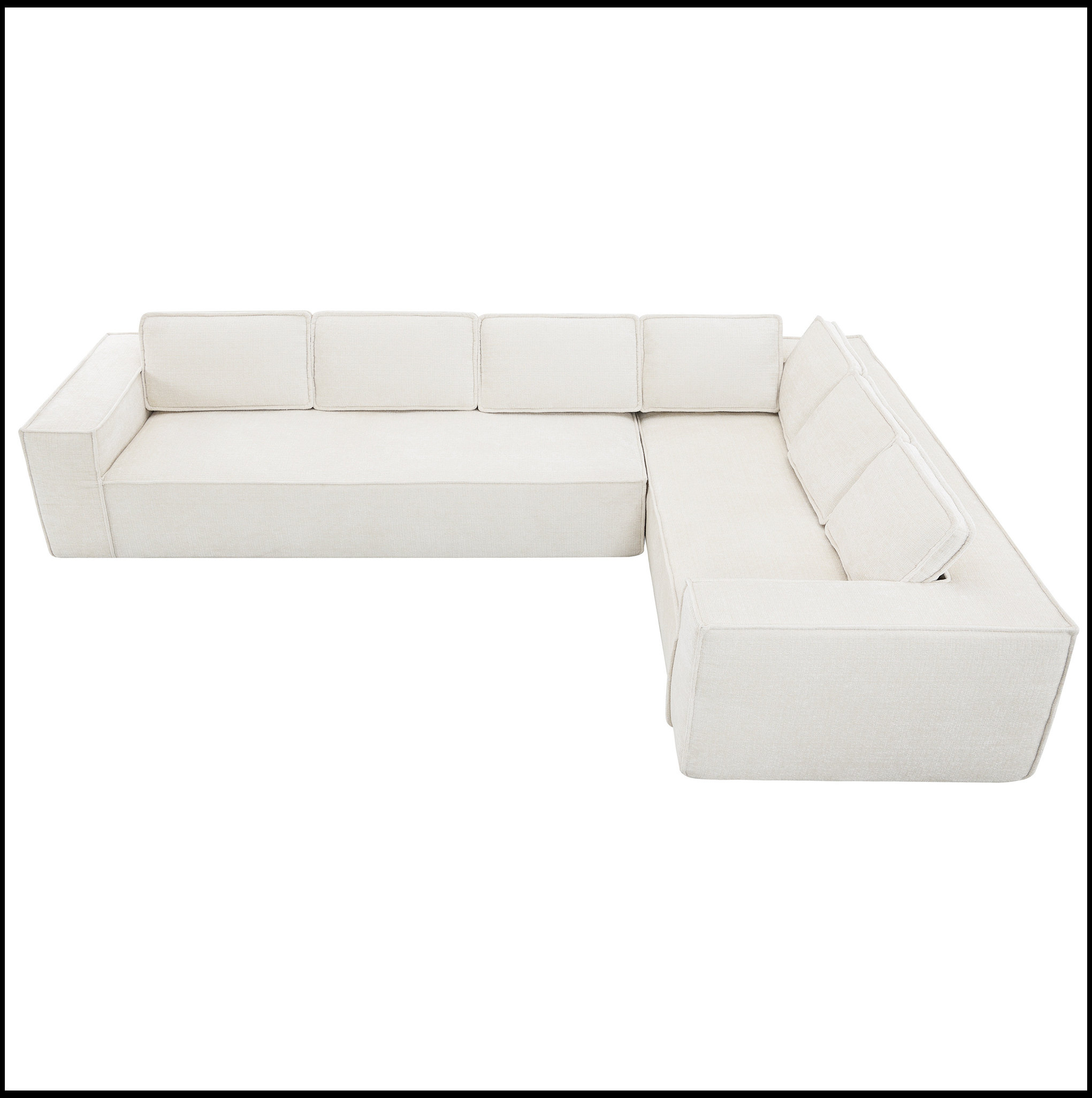 Latitude Run® Minimalist Modular Sectional Sofa with Wrinkle-Resistant ...