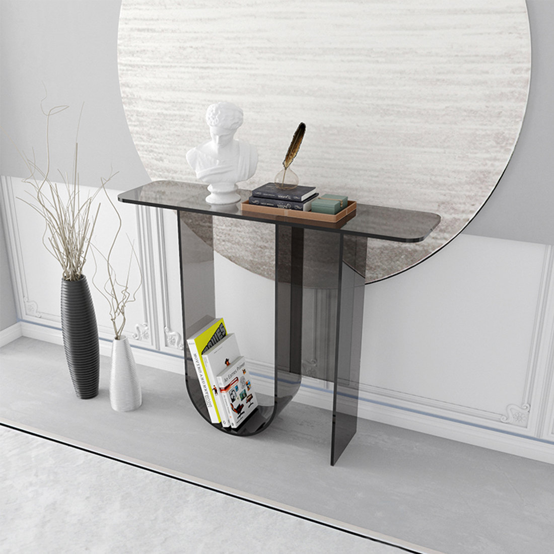 Wrought Studio™ Modern acrylic creative console table | Wayfair