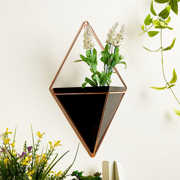 17 Stories Henrion Modern Geometric Hanging Planter for Succulents ...