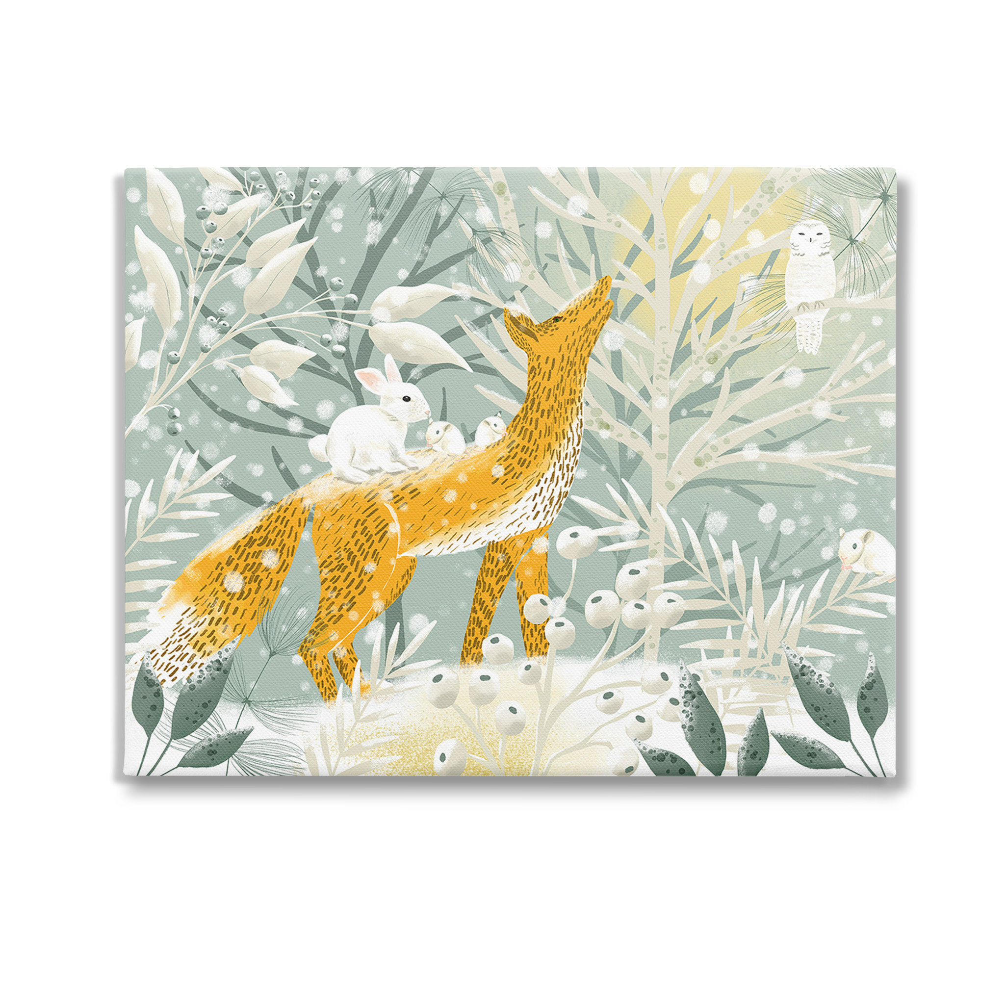 August Grove® " Winter Forest Animals " by Ginger Deverell on Canvas ...