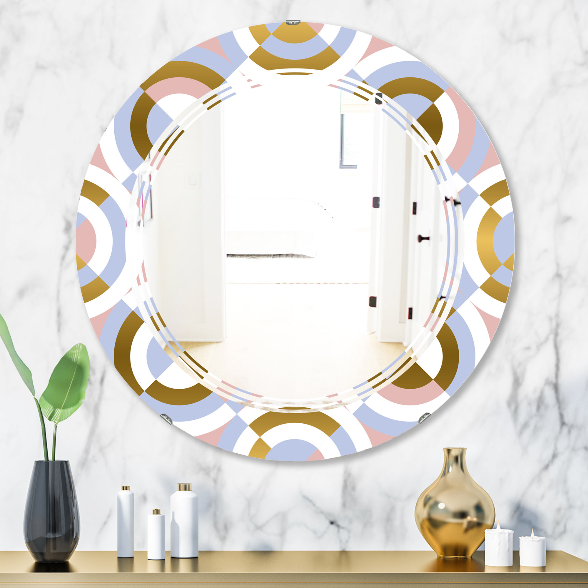 East Urban Home Triple C Circular Geometric Shapes Pattern Modern ...