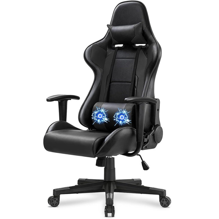Inbox Zero Adjustable Reclining Leather Swiveling PC & Racing Game ...