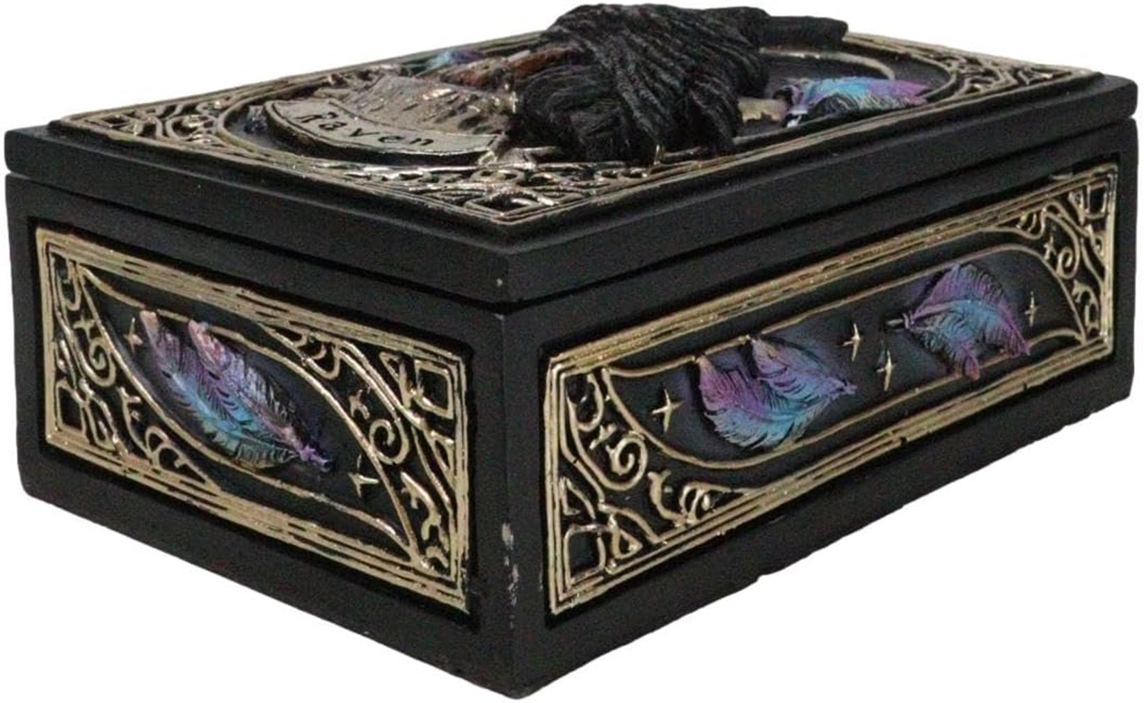 Bungalow Rose Mystic Raven Crow Crescent Moon Wicca Divination Ornate ...