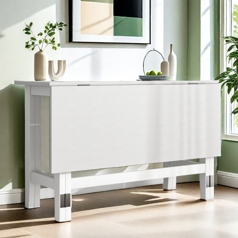 Ophelia & Co. Farmhouse Wood Extendable Dining Table With Drop Leaf ...