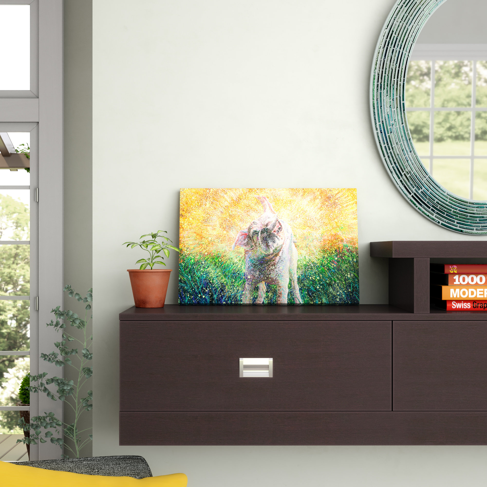 East Urban Home Iris Scott - 'Chloe' Painting Print on Canvas | Wayfair