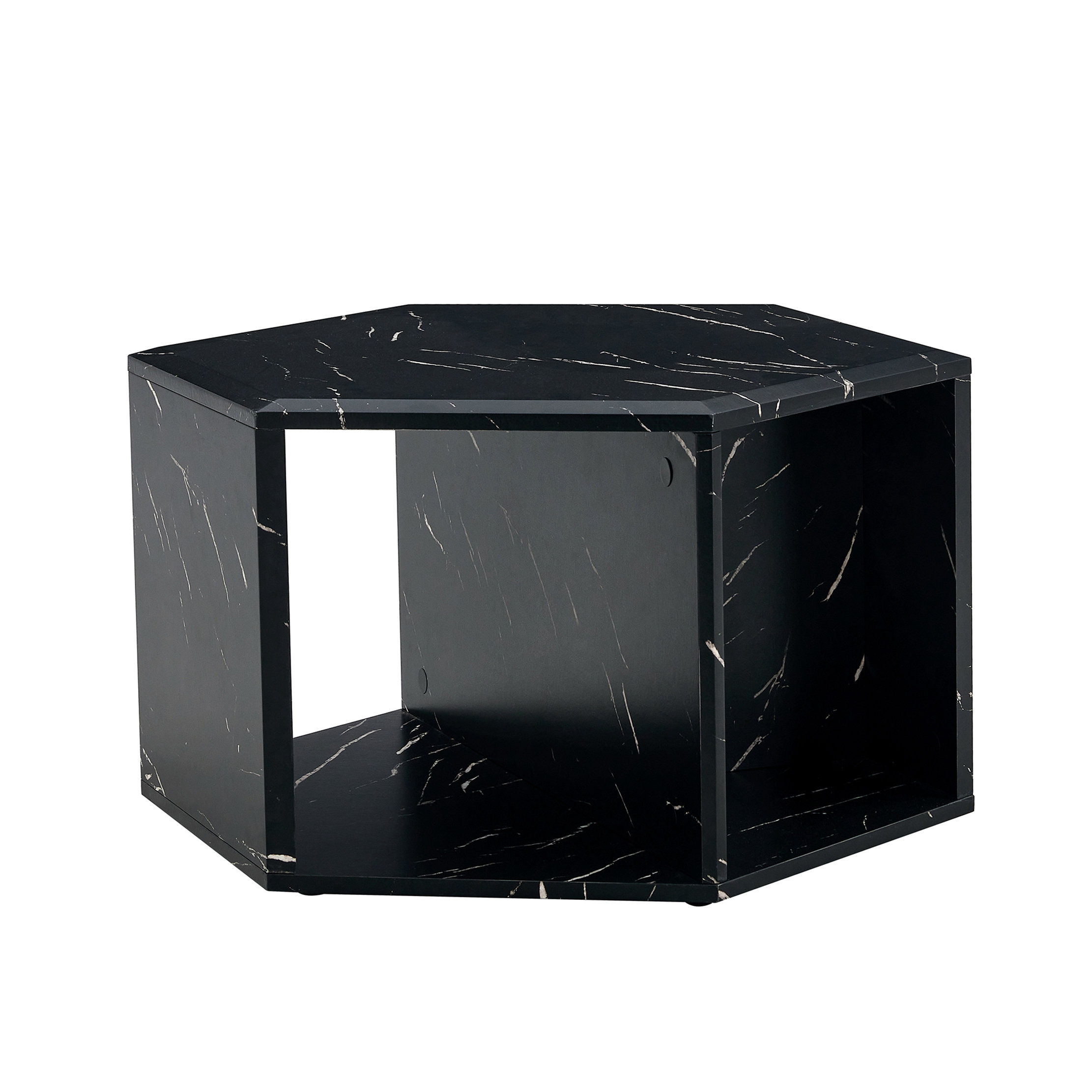 Brayden Studio® Hexagonal MDF Coffee Table With Extra Storage | Wayfair