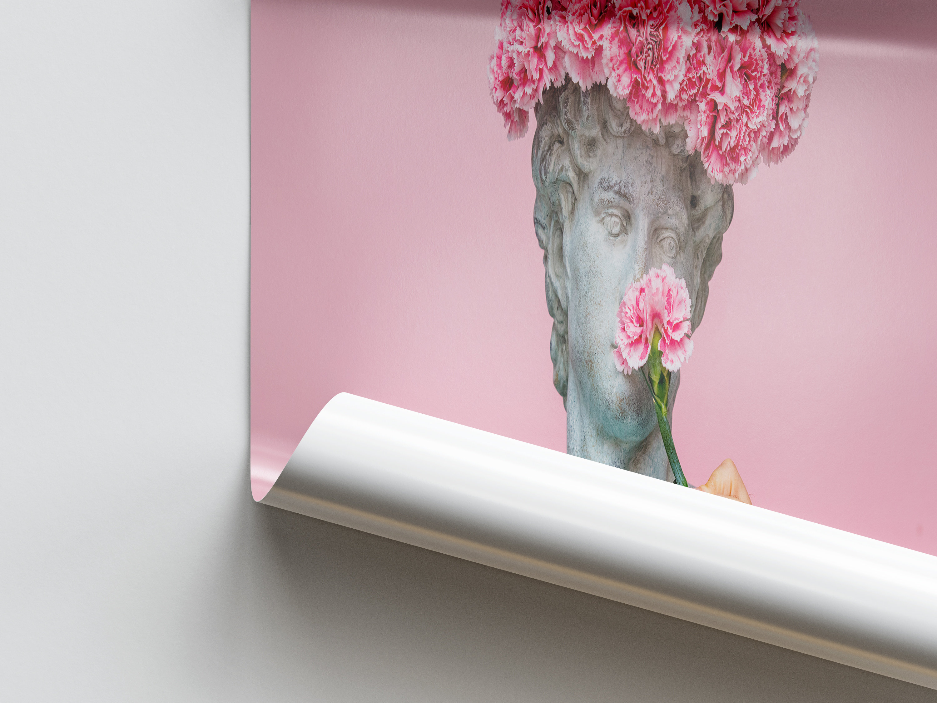 Ebern Designs Carnations 3D Canvas, Antique Bust Of Male With ...