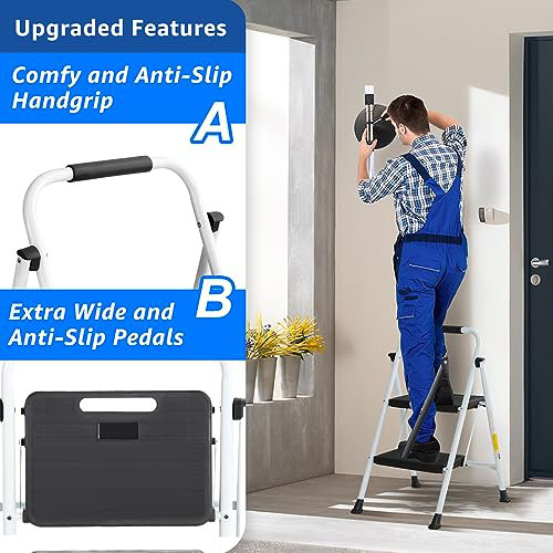 WFX Utility™ 2 - Step Steel Step Ladder & Reviews | Wayfair