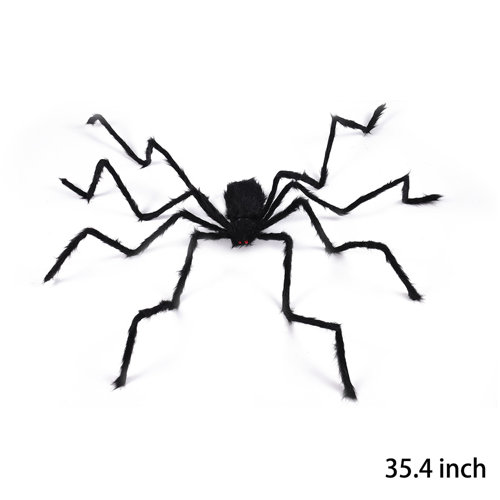 The Holiday Aisle® 35" Giant Spider Decor Set With Ground Stake,mini ...