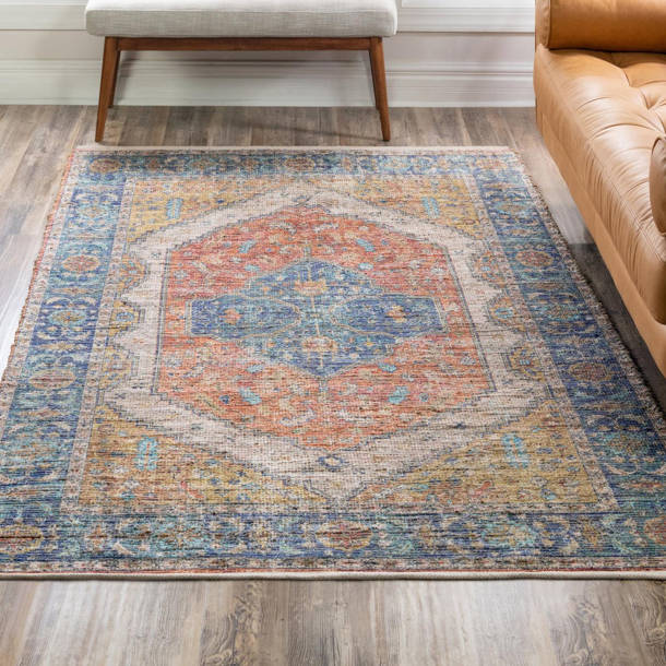 Langley Street Watkin Handmade Hand Loomed Pink/Yellow/Green Rug ...