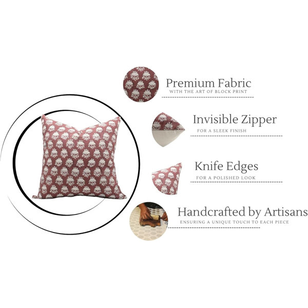Fabdivine Cushion Cover â Bohemian Style Block Print Decorative Pillow ...