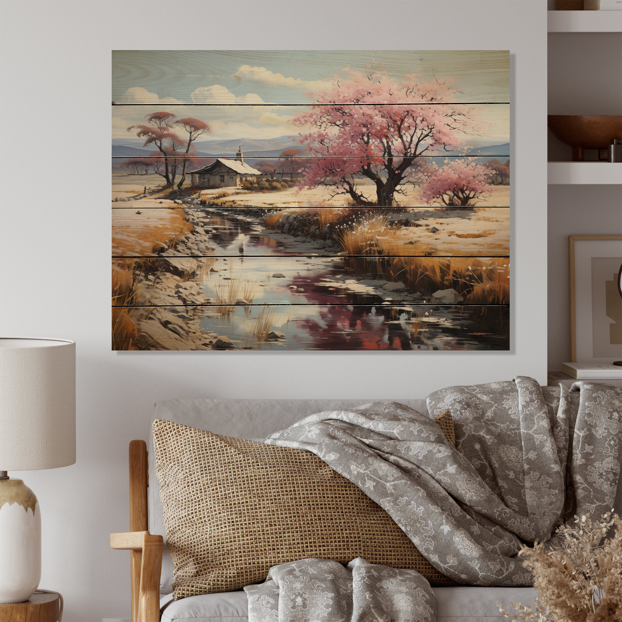 Red Barrel Studio® Laronte Countryside Pink Blossoming Countryside III ...