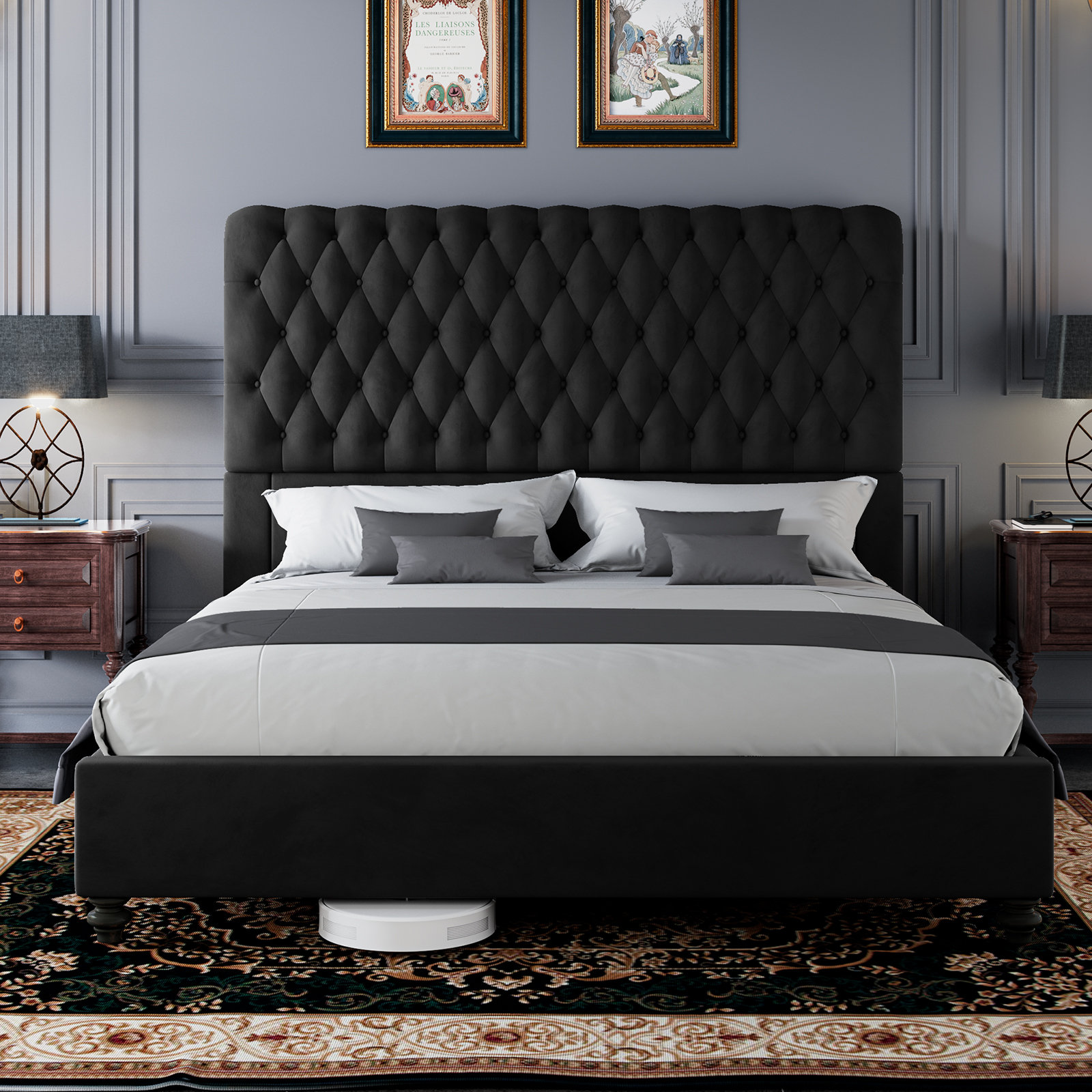Lark Manor™ Alhaji Upholstered Tufted Platform Bed & Reviews | Wayfair