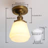 Rosdorf Park Vintage Style Semi Flush Mount Ceiling Light With Milk ...