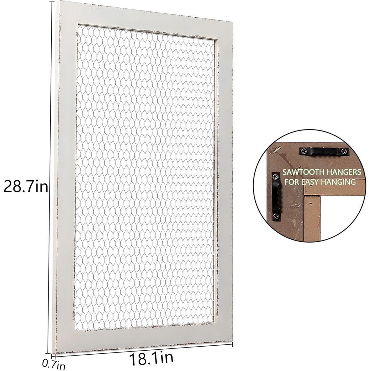 Lark Manor™ Large Wire White Framed Bulletin Boards For Walls ...