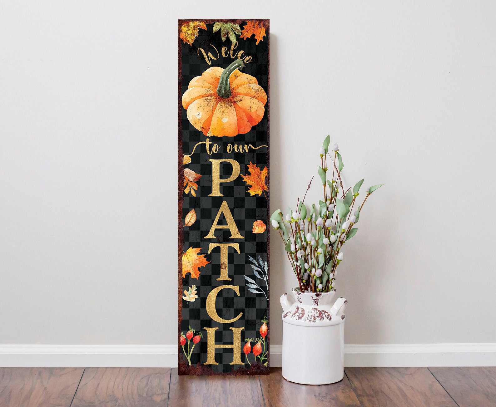The Holiday Aisle® Welcome to Our Patch Door Mural | Wayfair