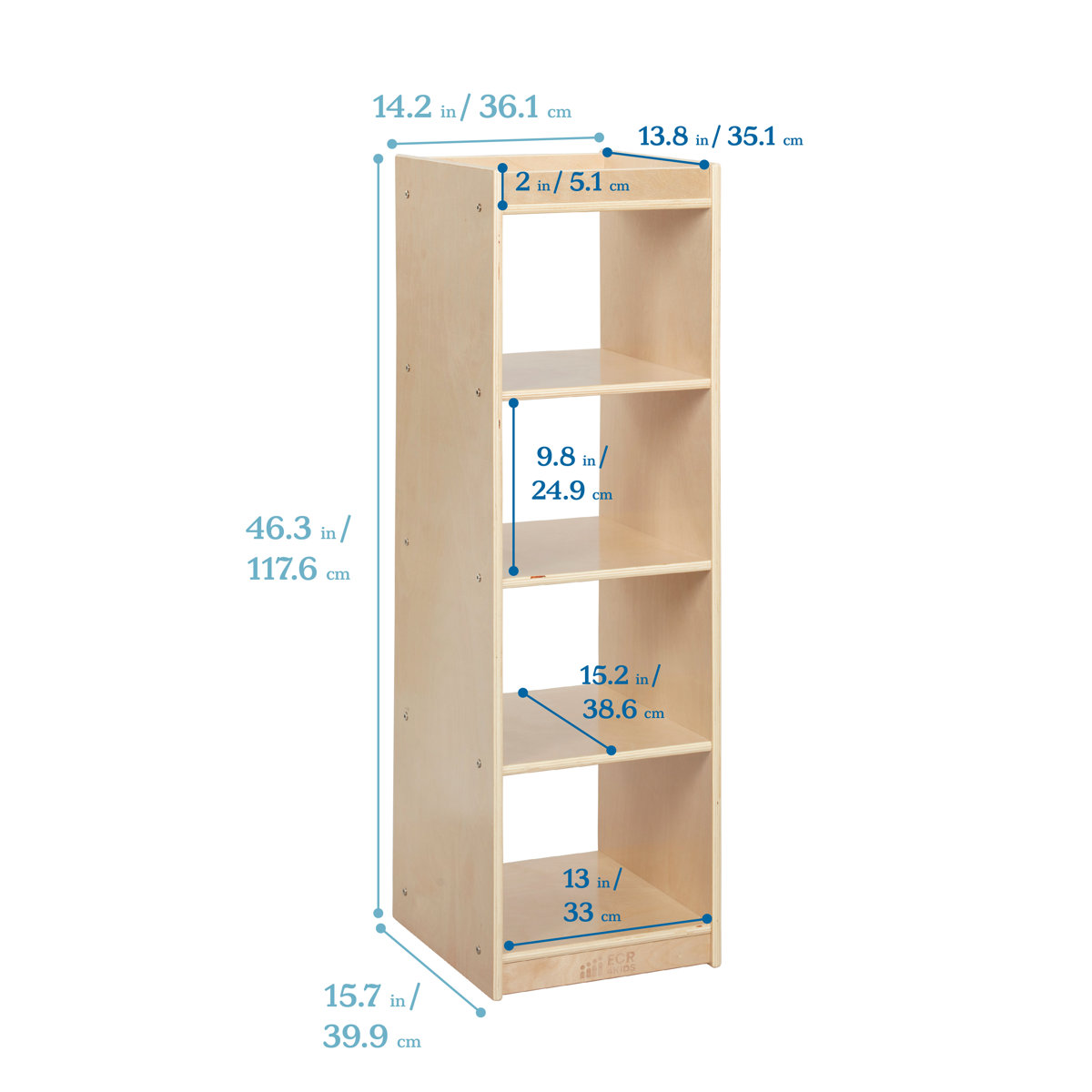 ECR4Kids 4-Cube Vertical Storage Cabinet | Wayfair