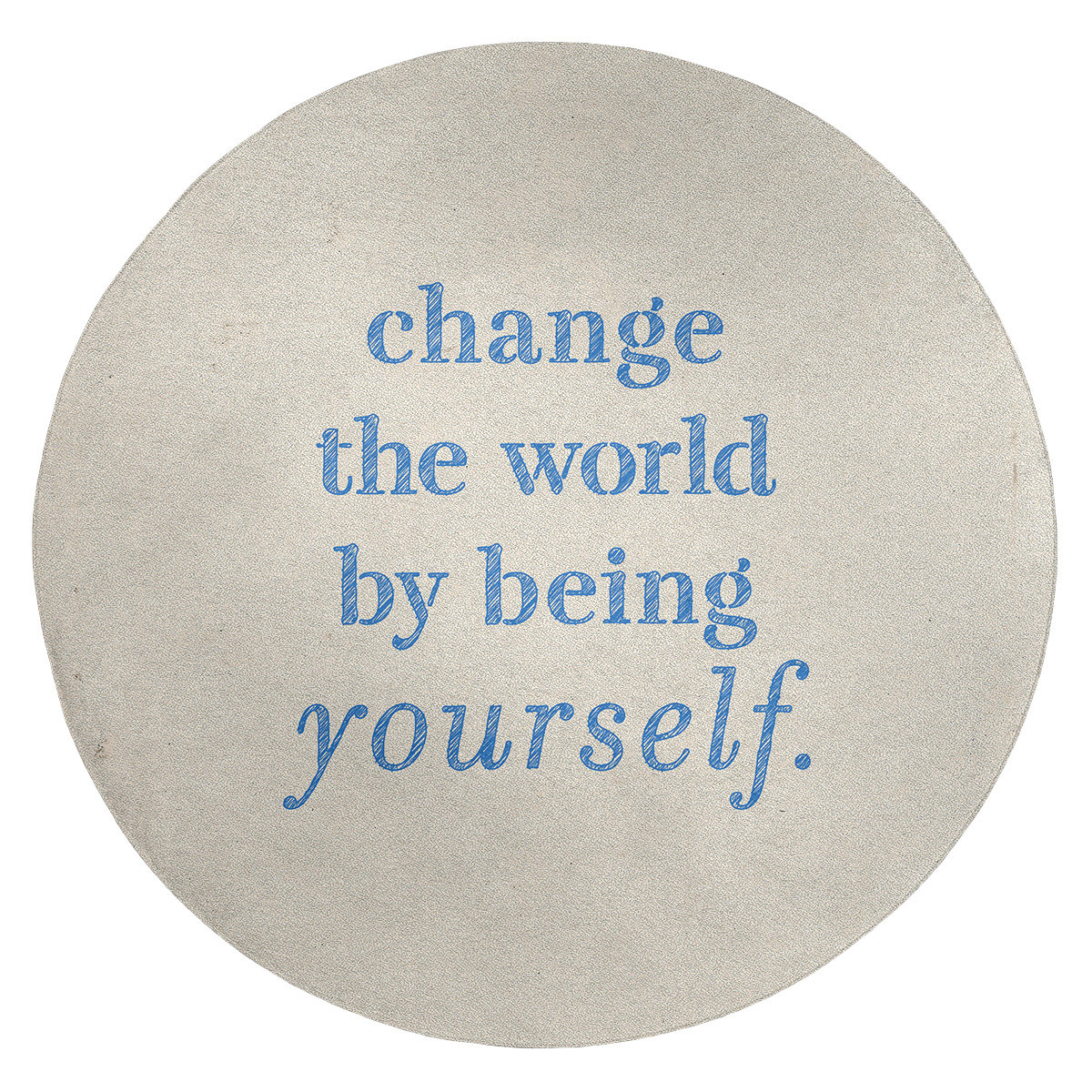East Urban Home Handwritten Change The World Quote Poly Chenille Rug ...
