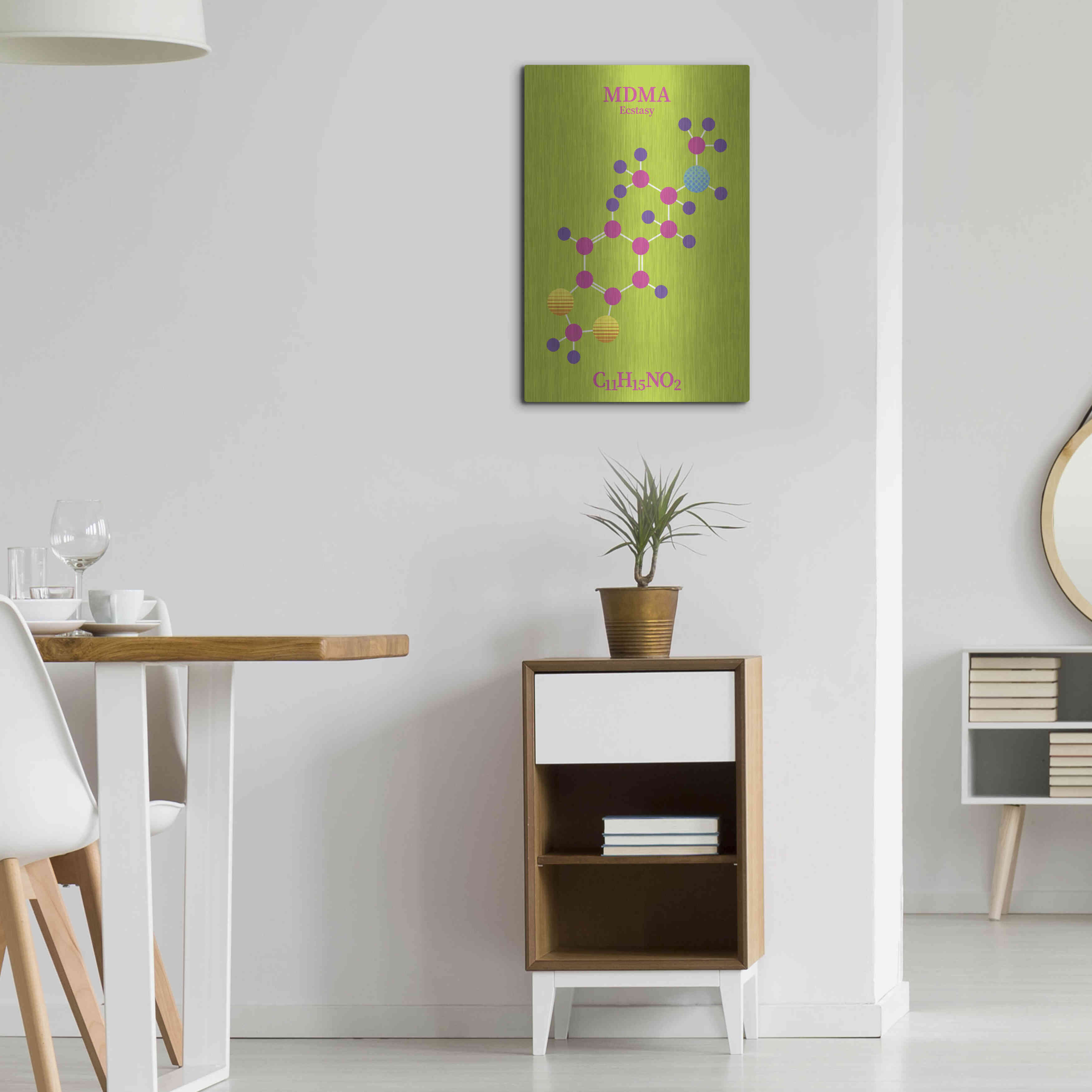 Hokku Designs 'MDMA Molecule 2' by Luxe Portfolio, Metal Wall Art | Wayfair