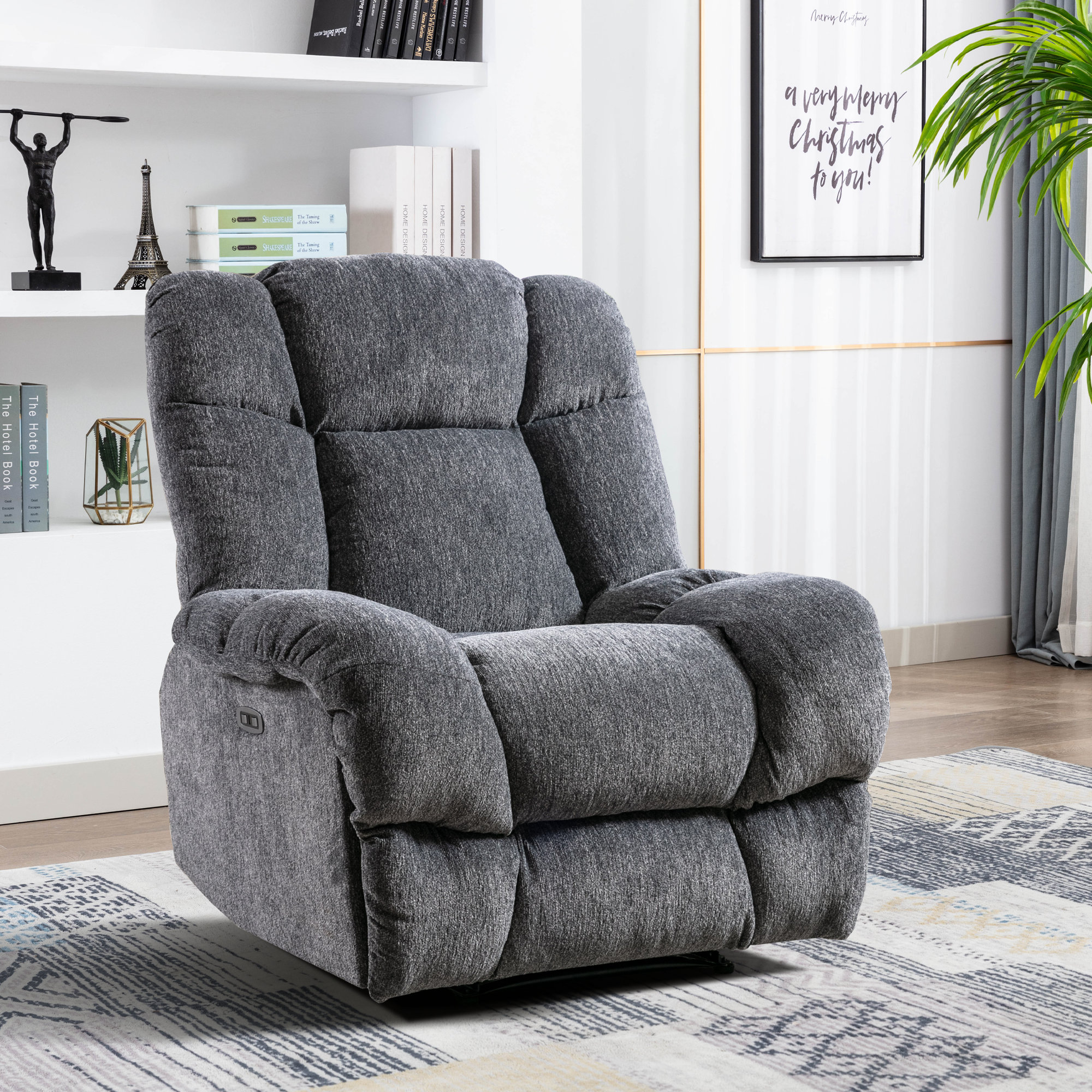 Latitude Run® Rawi 34'' Wide Modern Upholstered Electric Power Recliner ...