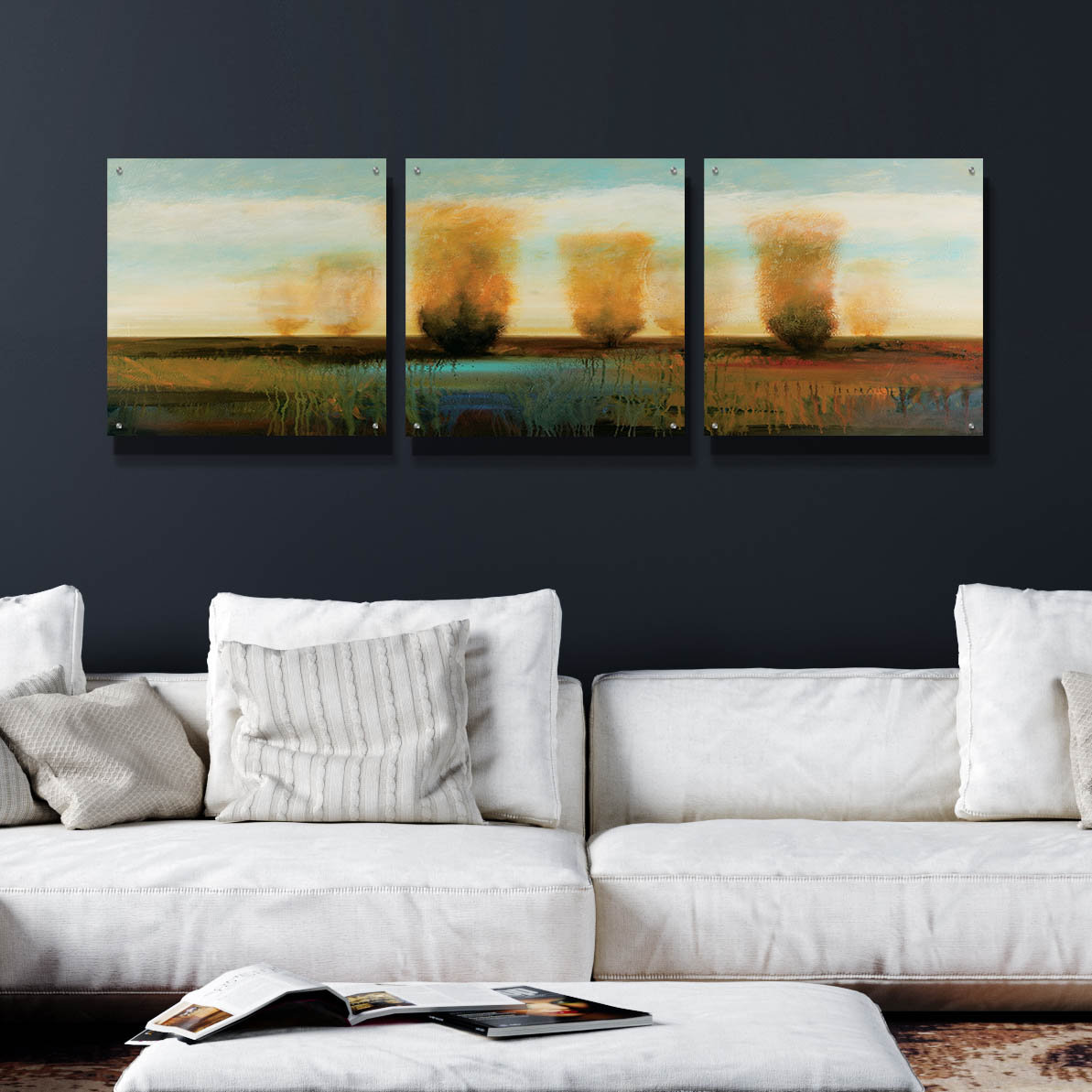 Epic Art 'River 1' by Jadei Graphics, Acrylic Glass Wall Art, 3 Piece ...