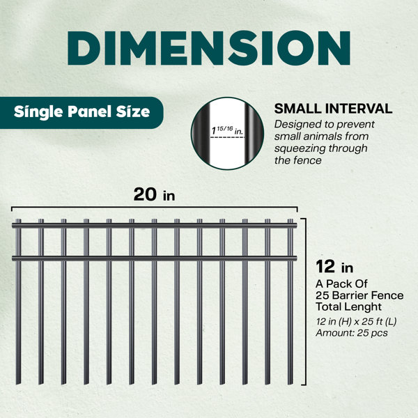 Bme Metal Animal Barrier Fence - 20x12 in – 25 pieces & Reviews | Wayfair