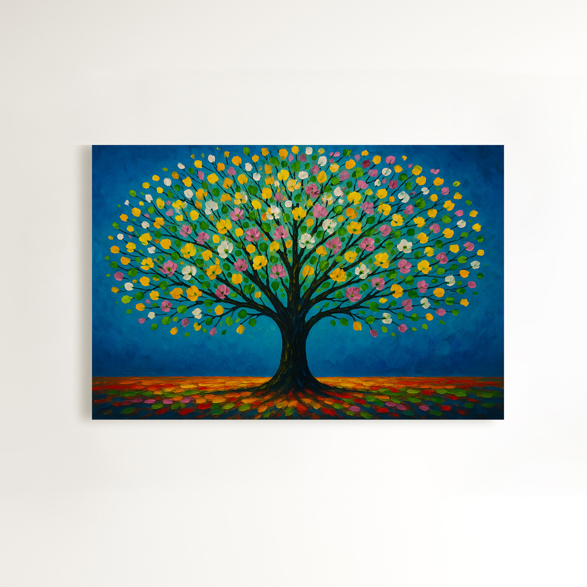 Red Barrel Studio® Colorful Tree Canvas Print, Wall Art for Home or ...