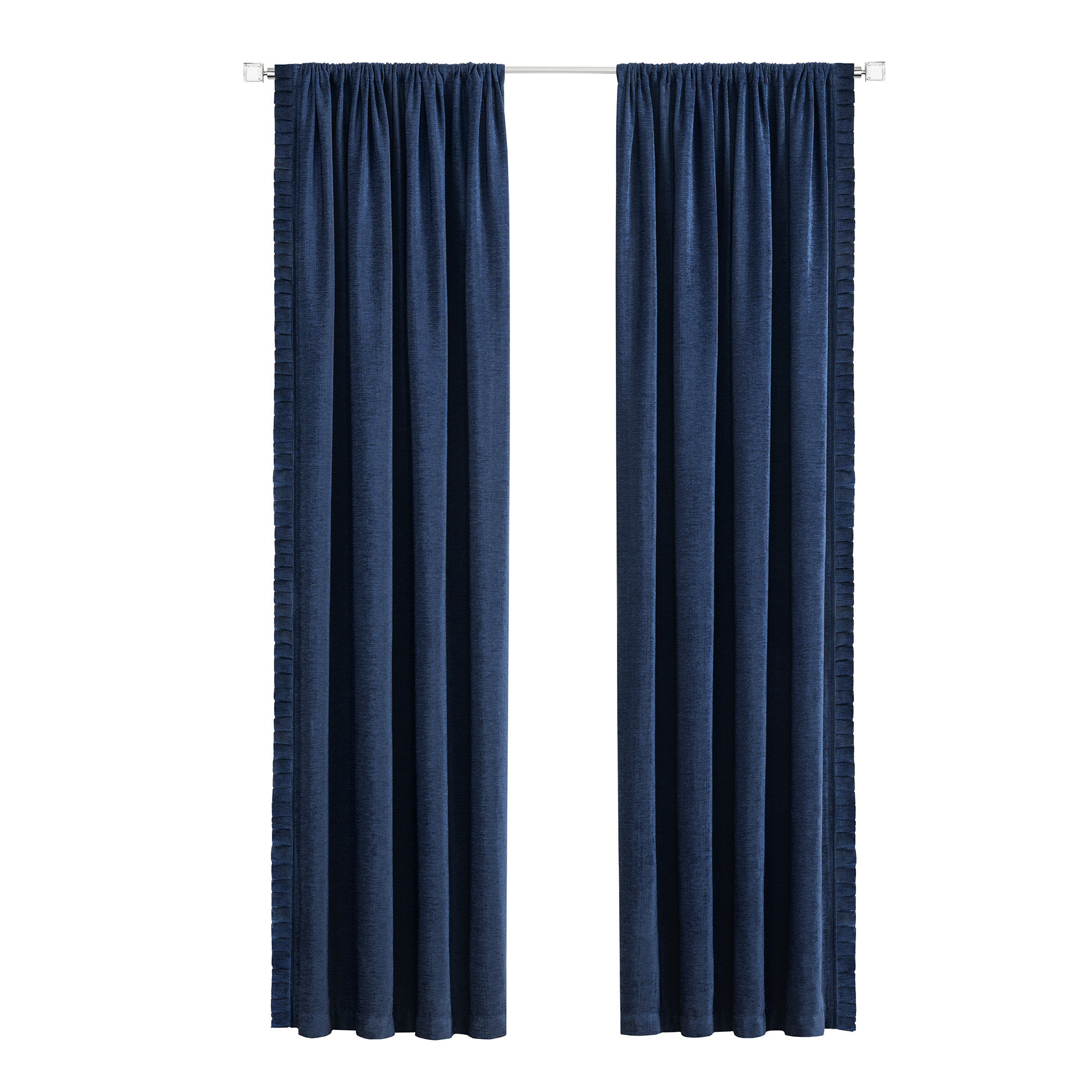 Gracie Oaks Jazzmyn Solid Pinch Pleated Semi-Sheer Thermal Rod Pocket ...