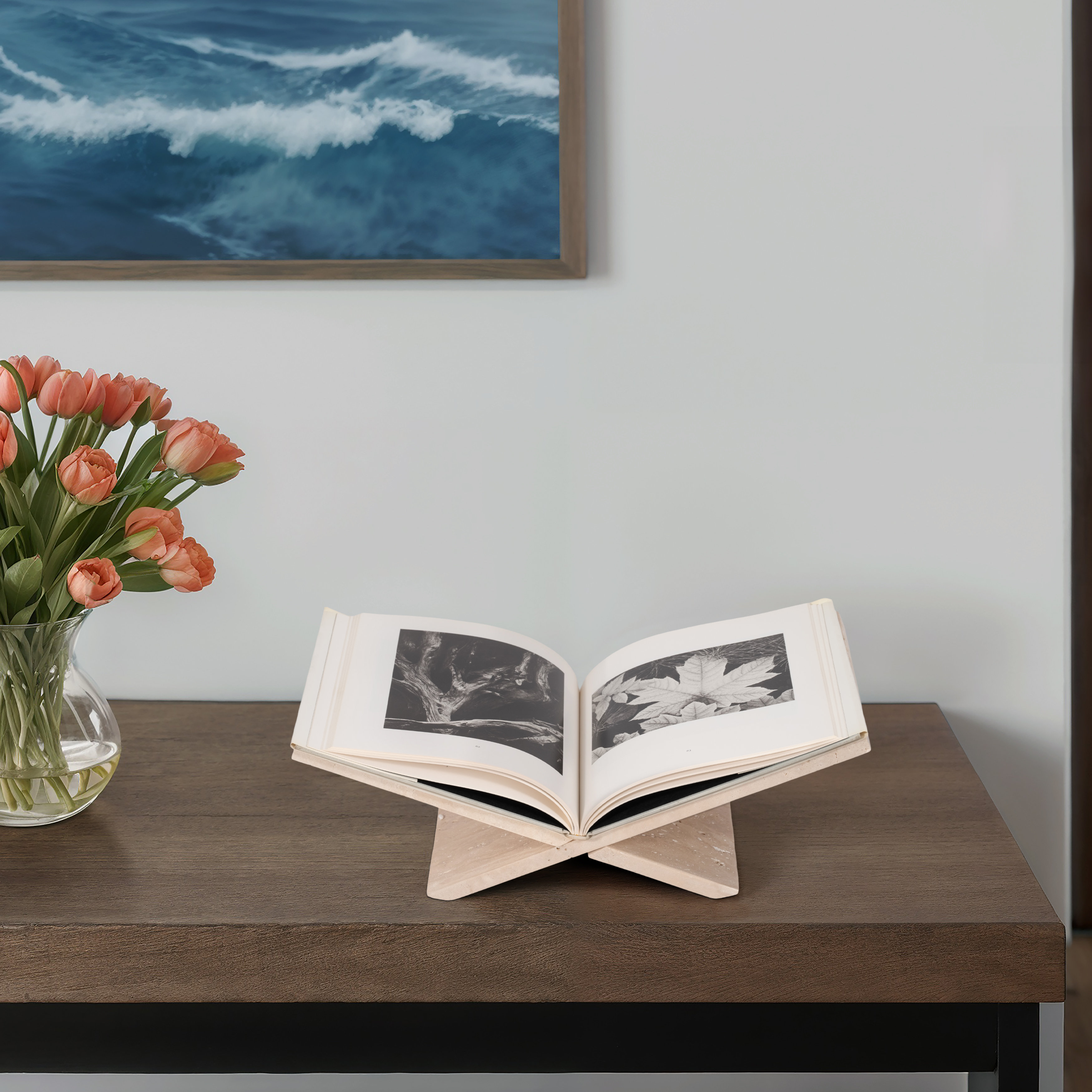 Gracie Oaks 18" Travertine Bookstand & Reviews | Wayfair