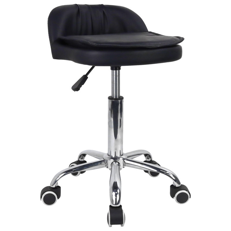 Inbox Zero Louisha Backed Adjustable Height Ergonomic Lab Stool with ...