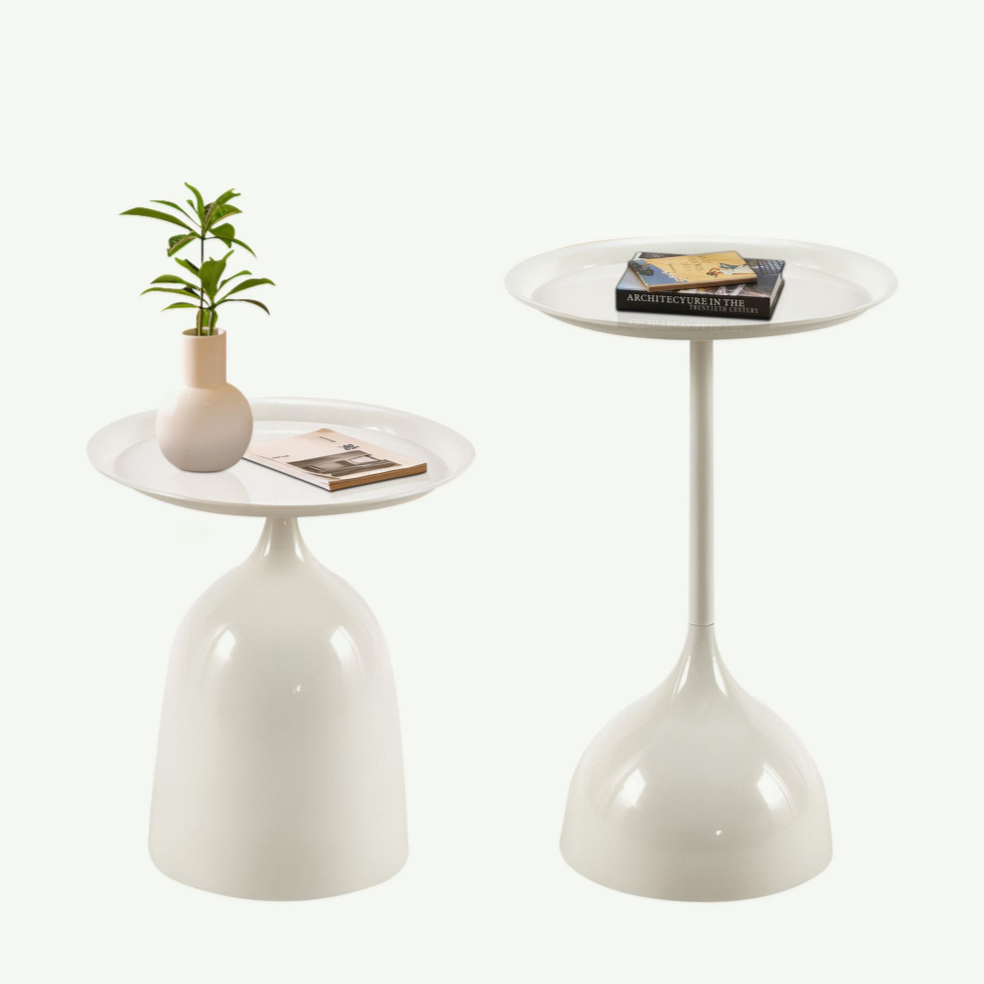 Ivy Bronx Side Table White 2 pcs | Wayfair