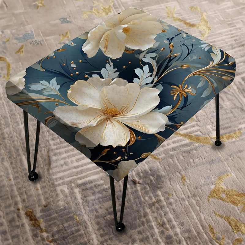 Design Art Ethereal Rococo Swirls Victorian Pattern - Floral Rectangle ...