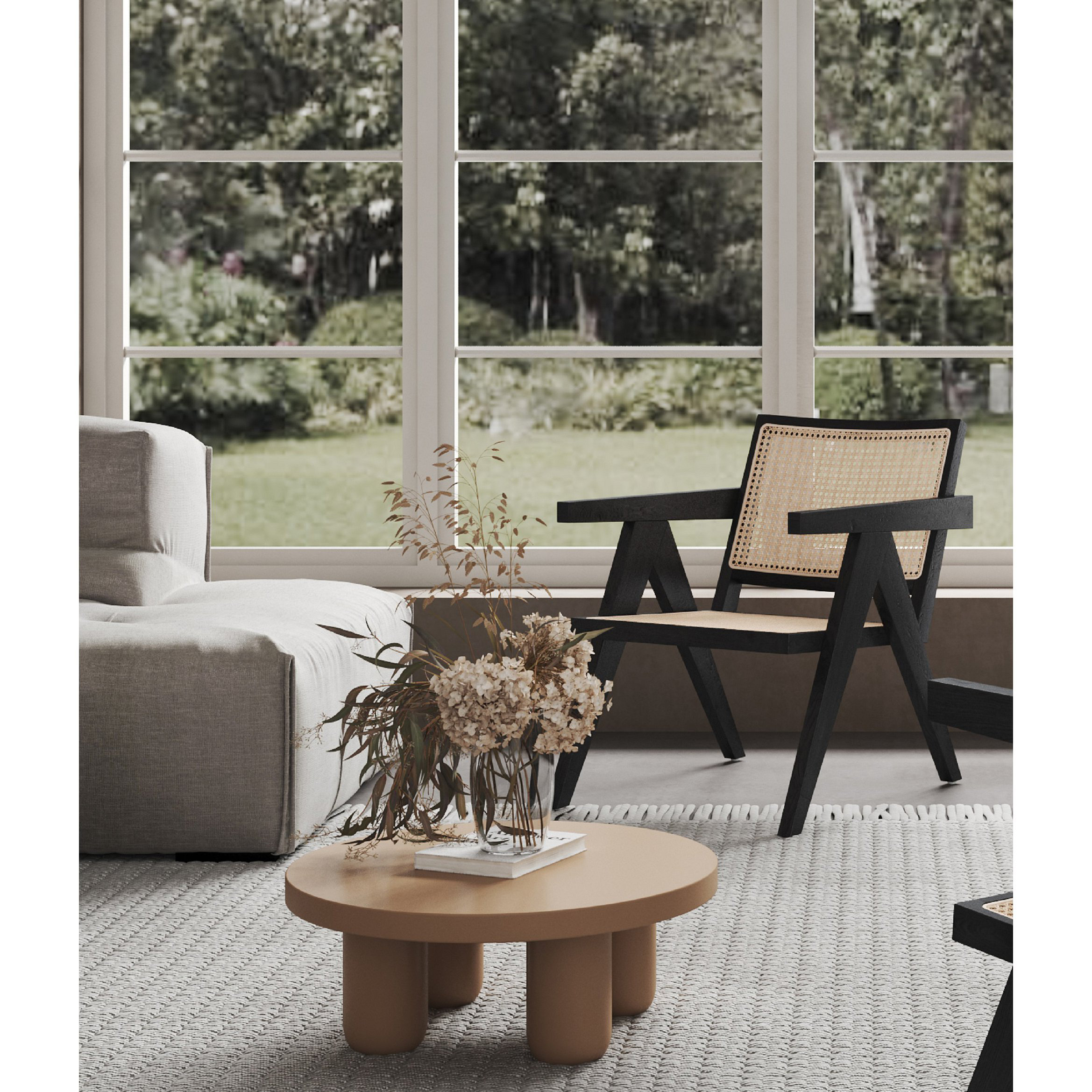 Hokku Designs Hamlet Cane Back Wood Accent Armchair - Wayfair Canada