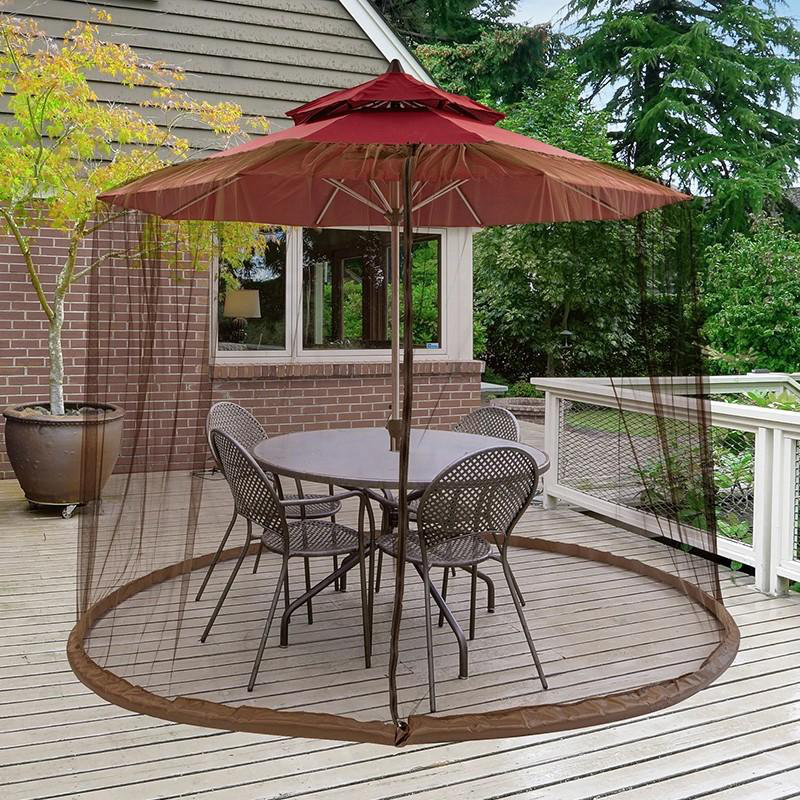 Arlmont & Co. Outdoor Sunshade Umbrella Mosquito Net Curtain with ...