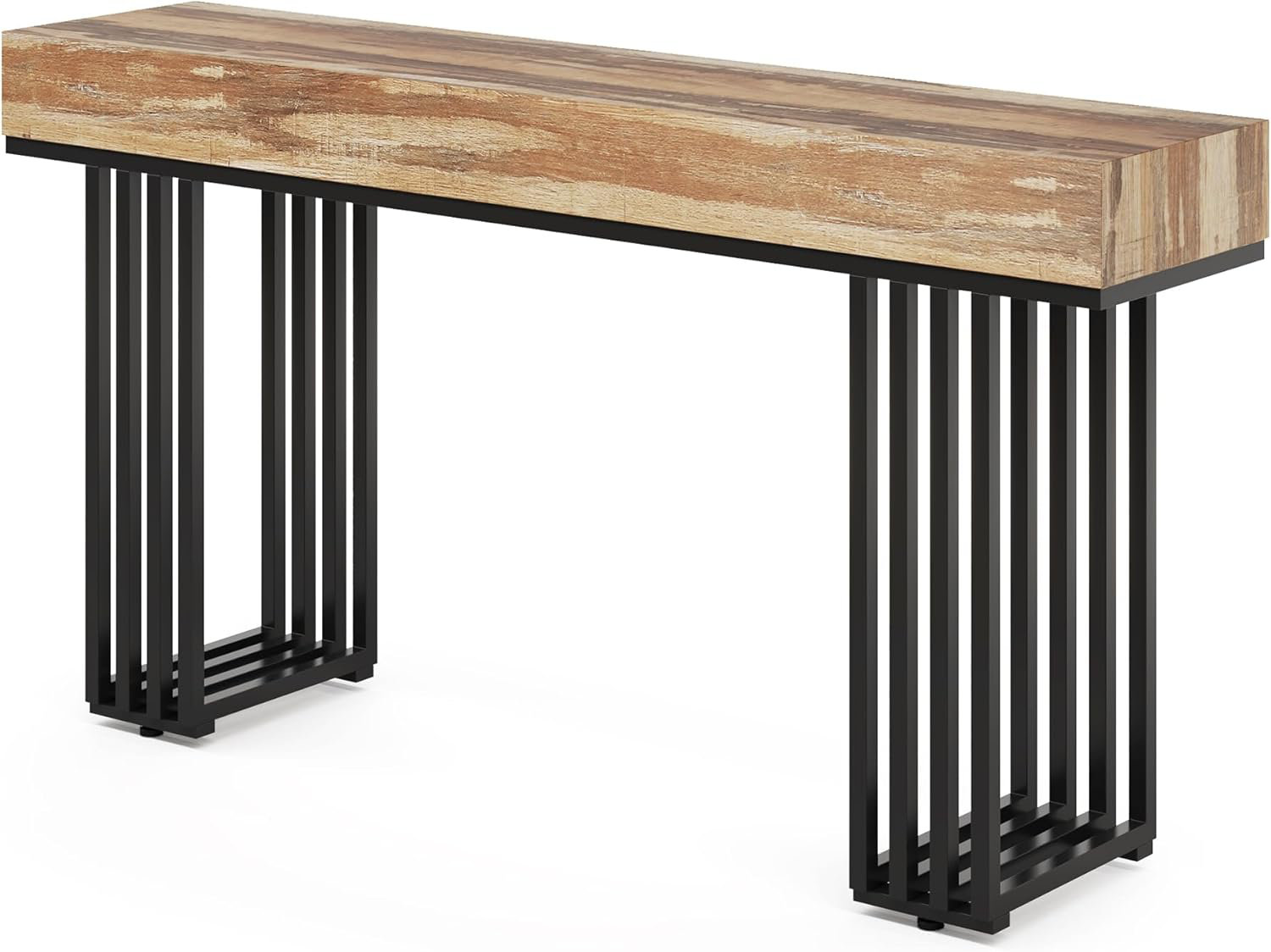 17 Stories 55-Inch Console Table For Entryway, Industrial Wood Hallway ...