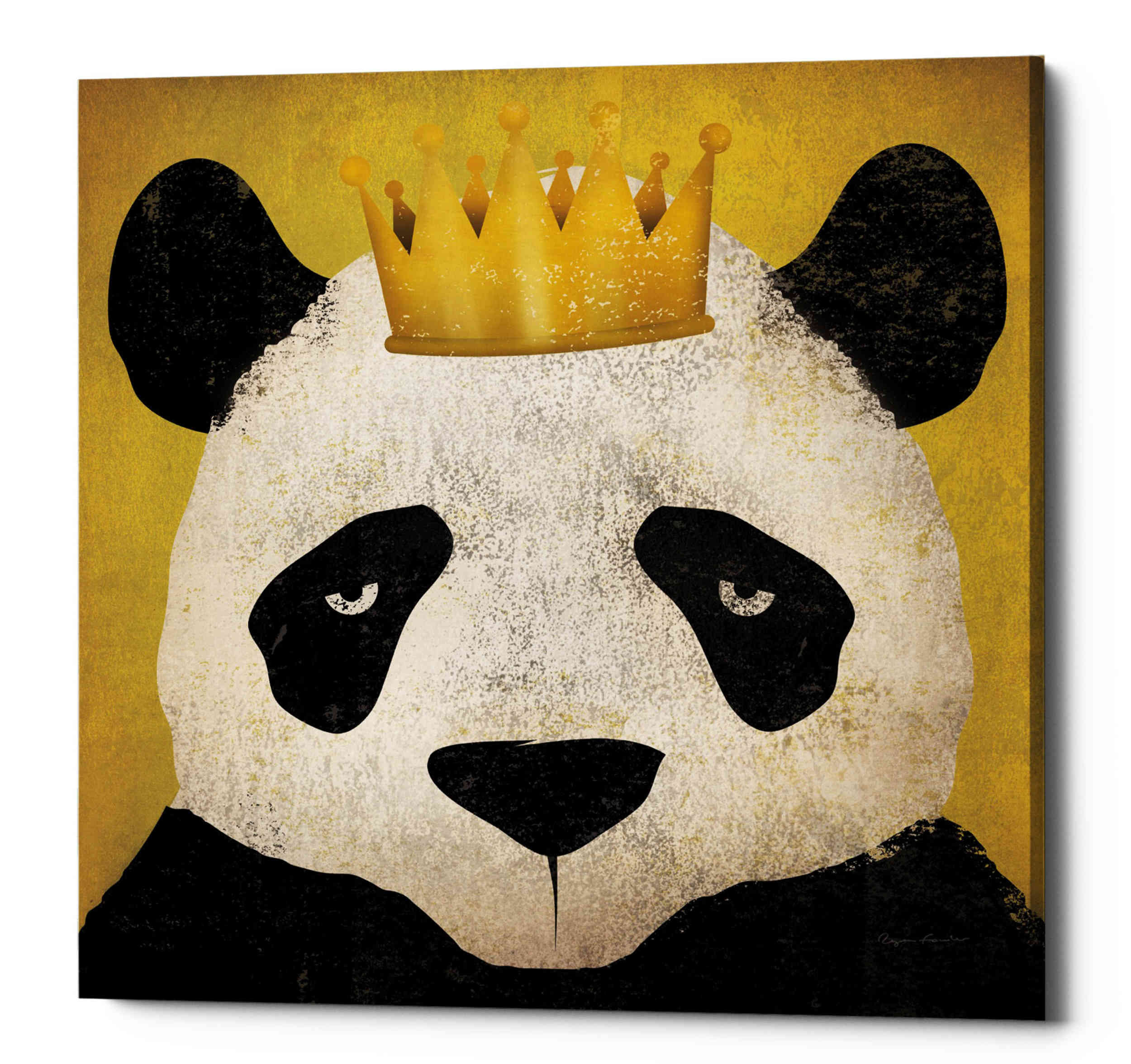 Gemma Violet Panda with Crown by Ryan Fowler - Wrapped Canvas Graphic ...