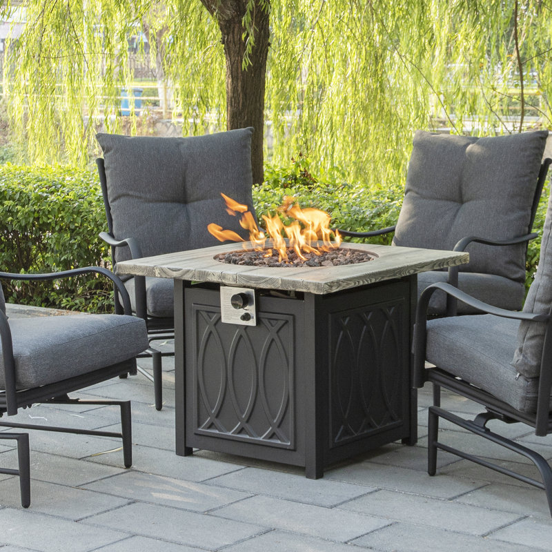Red Barrel Studio® 25" H x 32" W 50000 BTU Outdoor Fire Pit Table | Wayfair