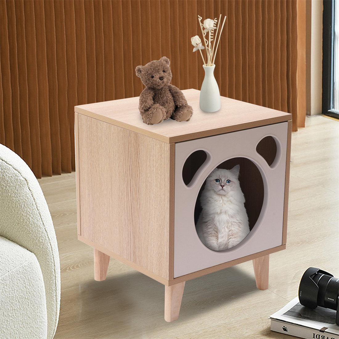 Tucker Murphy Pet™ Chevas Cute Square Cat Bed - Wayfair Canada