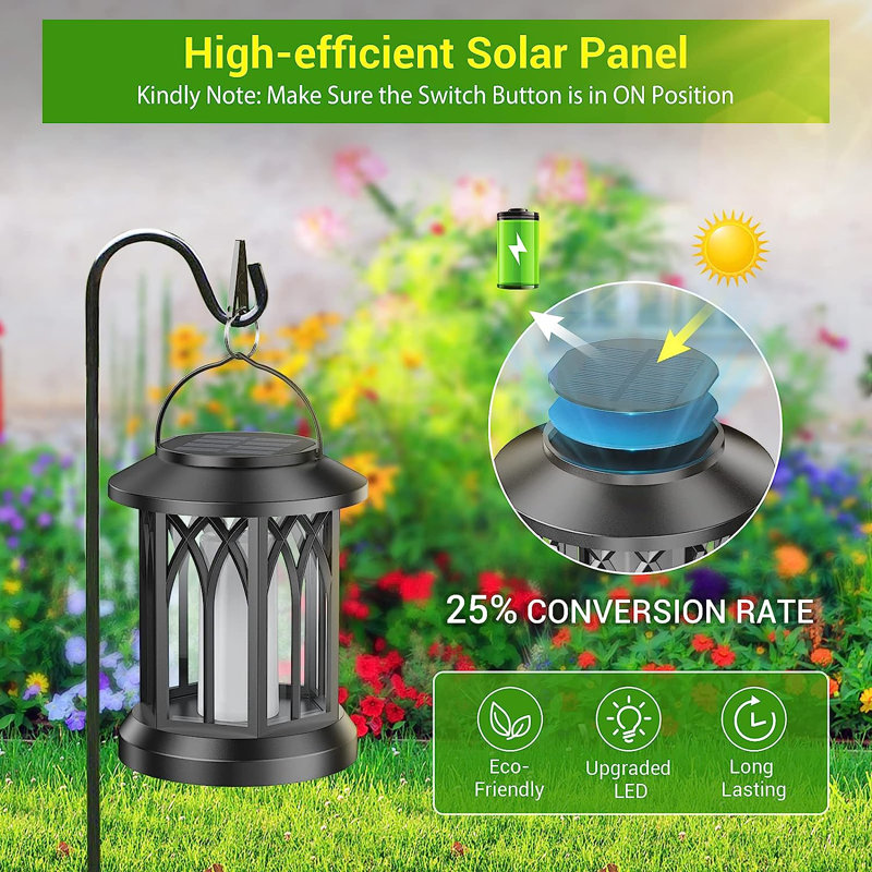 Fish hunter 6.18'' Solar Powered Integrated LED Outdoor Lantern | Wayfair