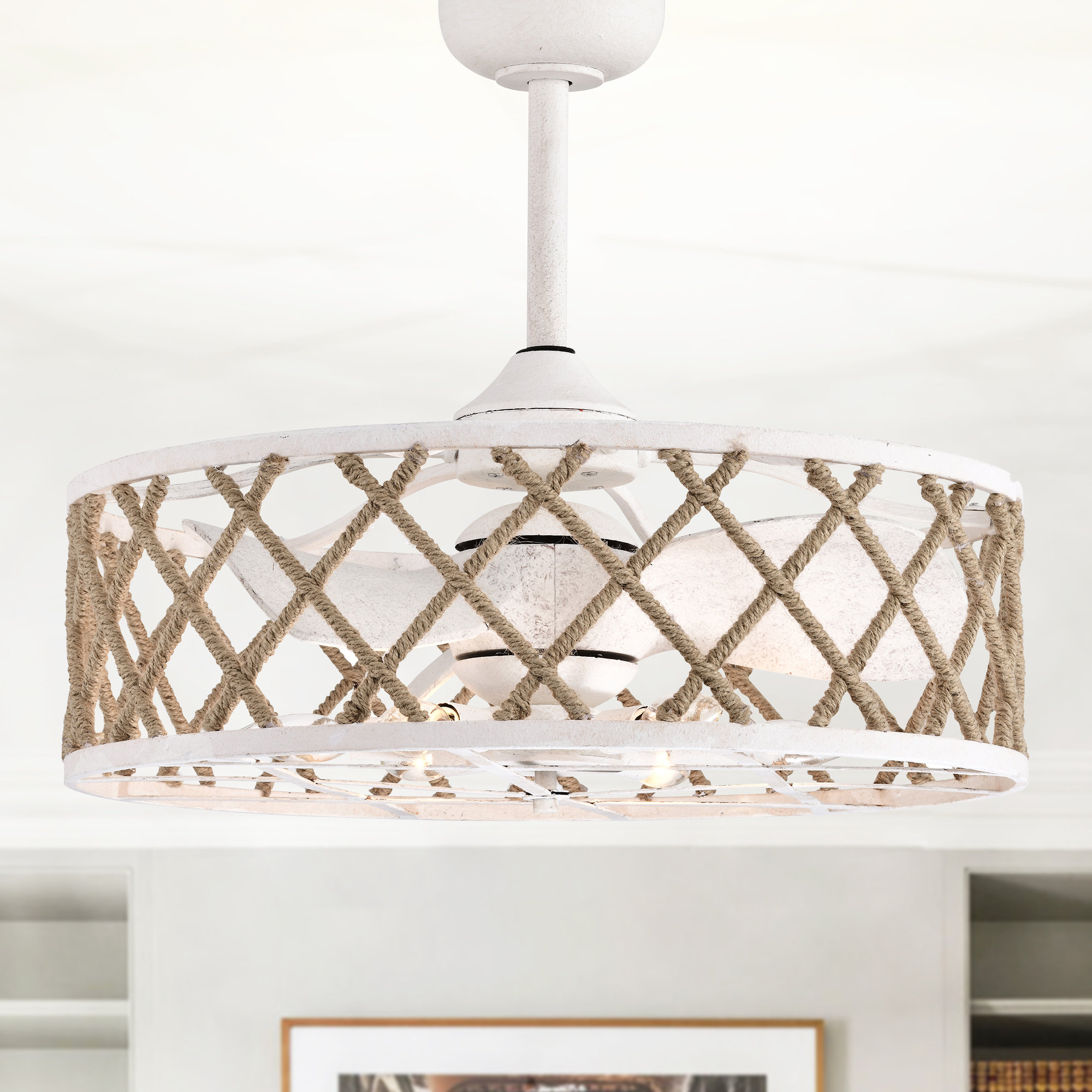 Warehouse of Tiffany Shaunda 25 Inch Scandinavian Rope Details Ceiling ...