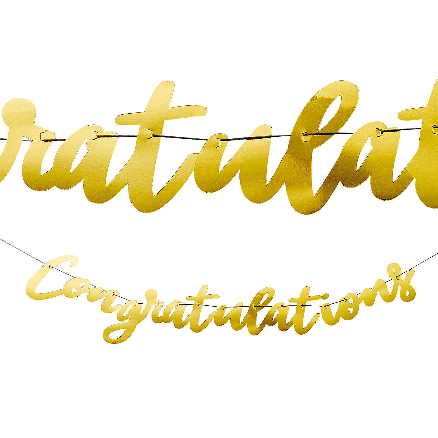 Oriental Trading Company Fun Express Gold Congratulations Garland ...