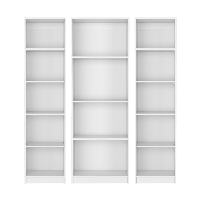 We Have Furniture Torrey 3 Piece Living Room Set with 3 Bookcases ...