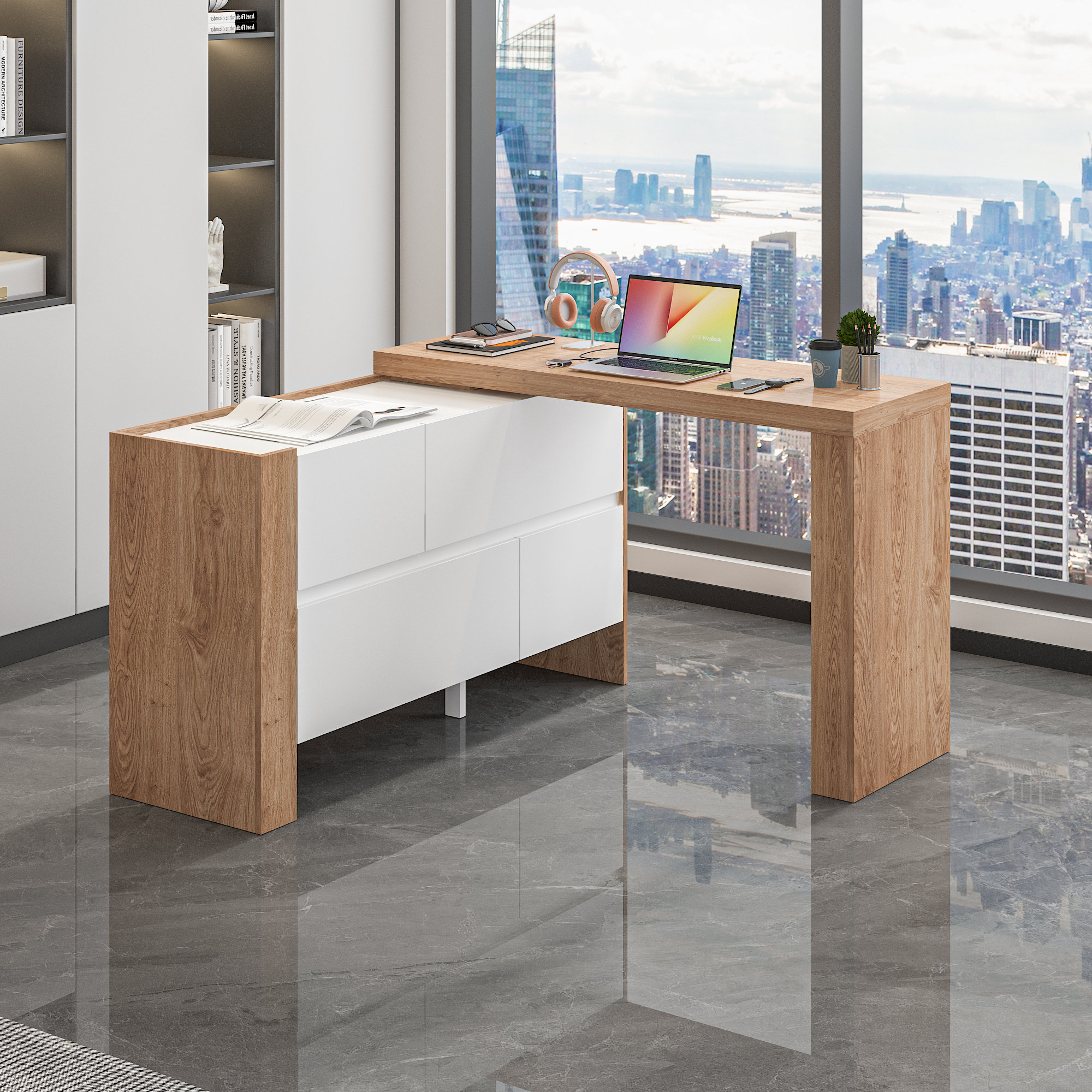 Wade Logan Bureau d'ordinateur l 83,8 po Arez et Commentaires - Wayfair Canada