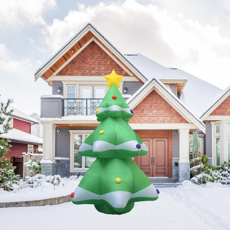 Northlight Seasonal Lighted Inflatable Christmas Tree Outdoor ...