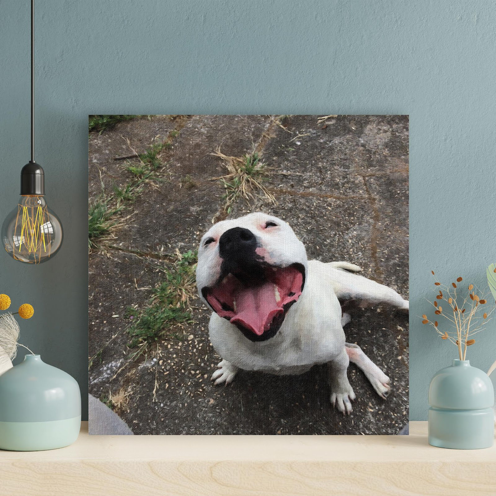 Latitude Run® Adult White American Bully - 1 Piece Rectangle Graphic ...